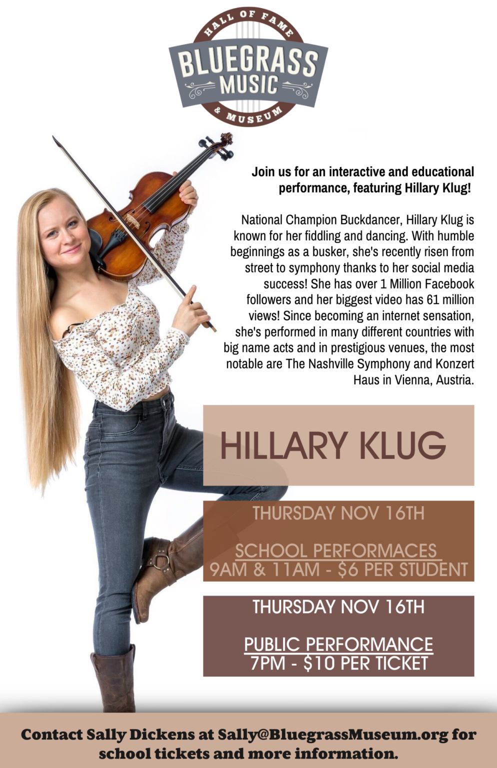 Hillary Klug - Bluegrass Music Hall of Fame & Museum