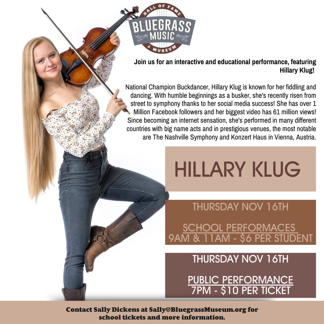 Hillary Klug - Bluegrass Music Hall of Fame & Museum